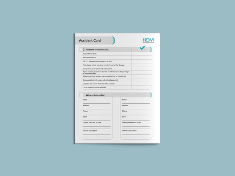 Accident Reporting Card | HDVI